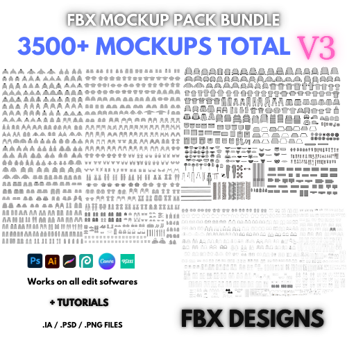 FBX Mockup Pack V3 (3500+ Mockups) – FBX Designs