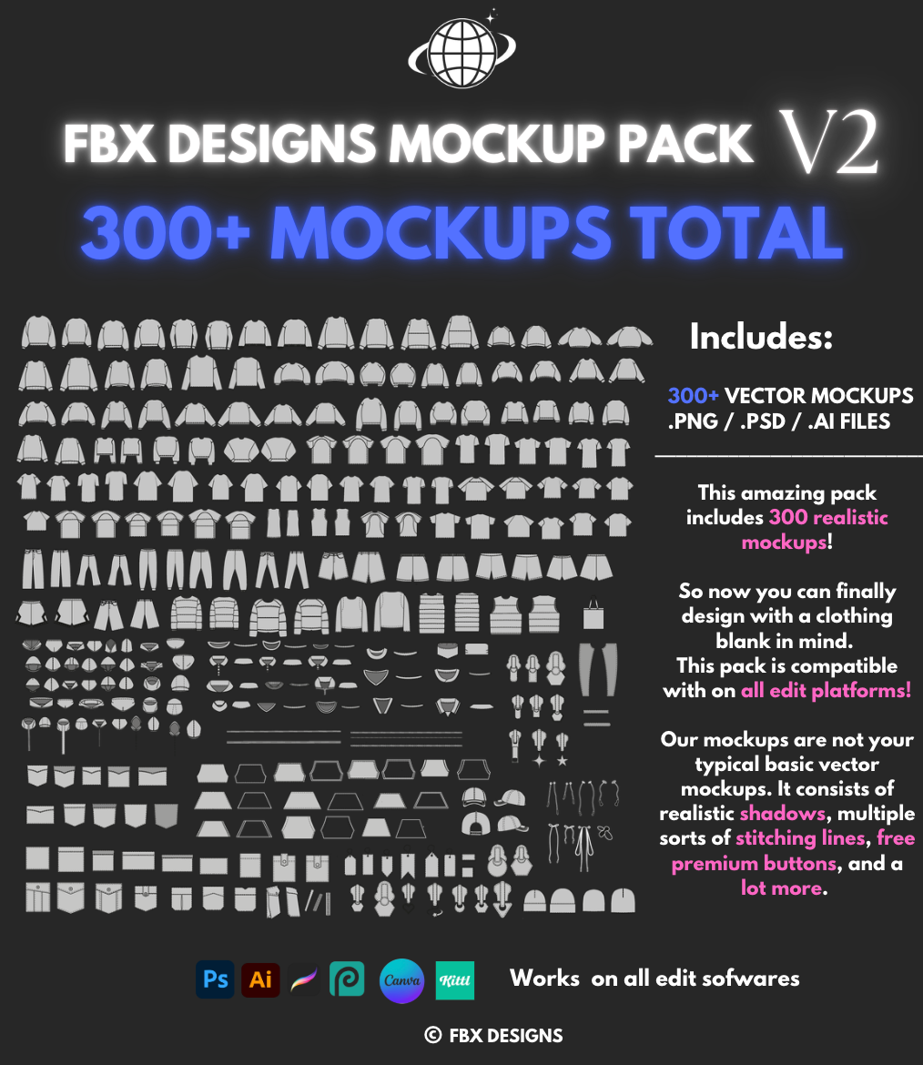 FBX Mockup Pack V2 (300+ Mockups) – FBX Designs