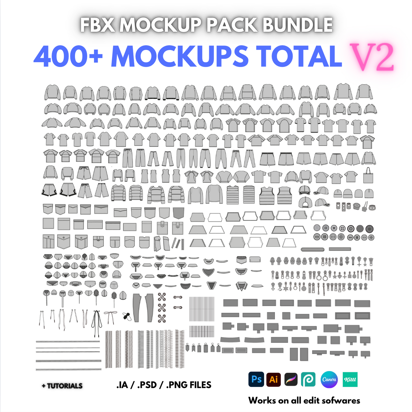 FBX Mockup Pack V2 (400+ Mockups) – FBX Designs